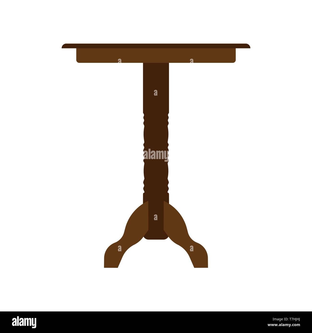 Dinner table side view vector icon. Food illustration family lunch ...