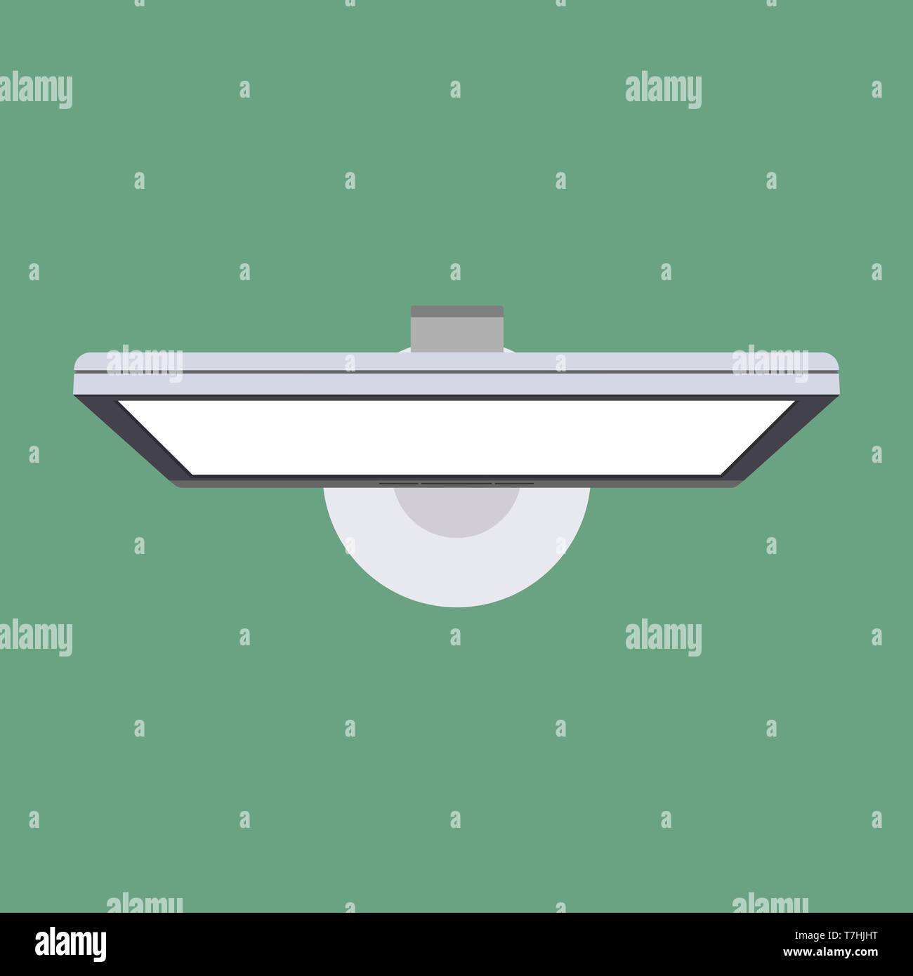 Monitor top view screen computer equipment vector icon above ...