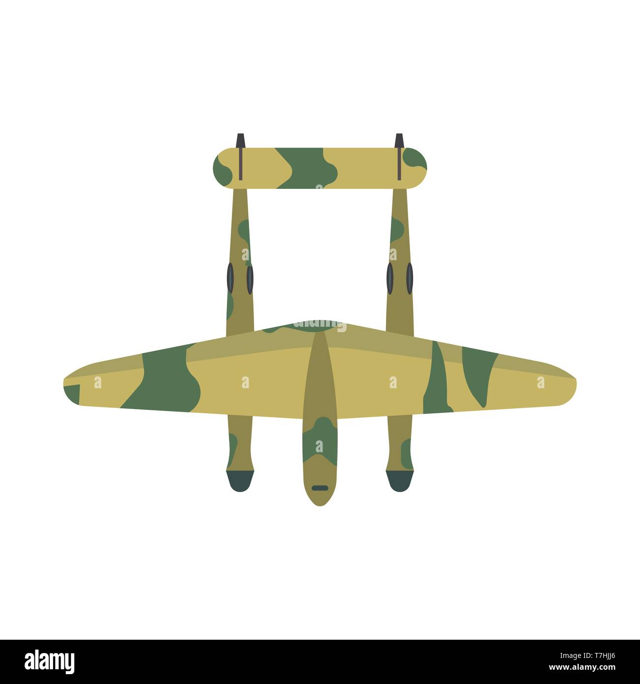 Fighter plane transport top view vector icon defense. Weapon combat ...
