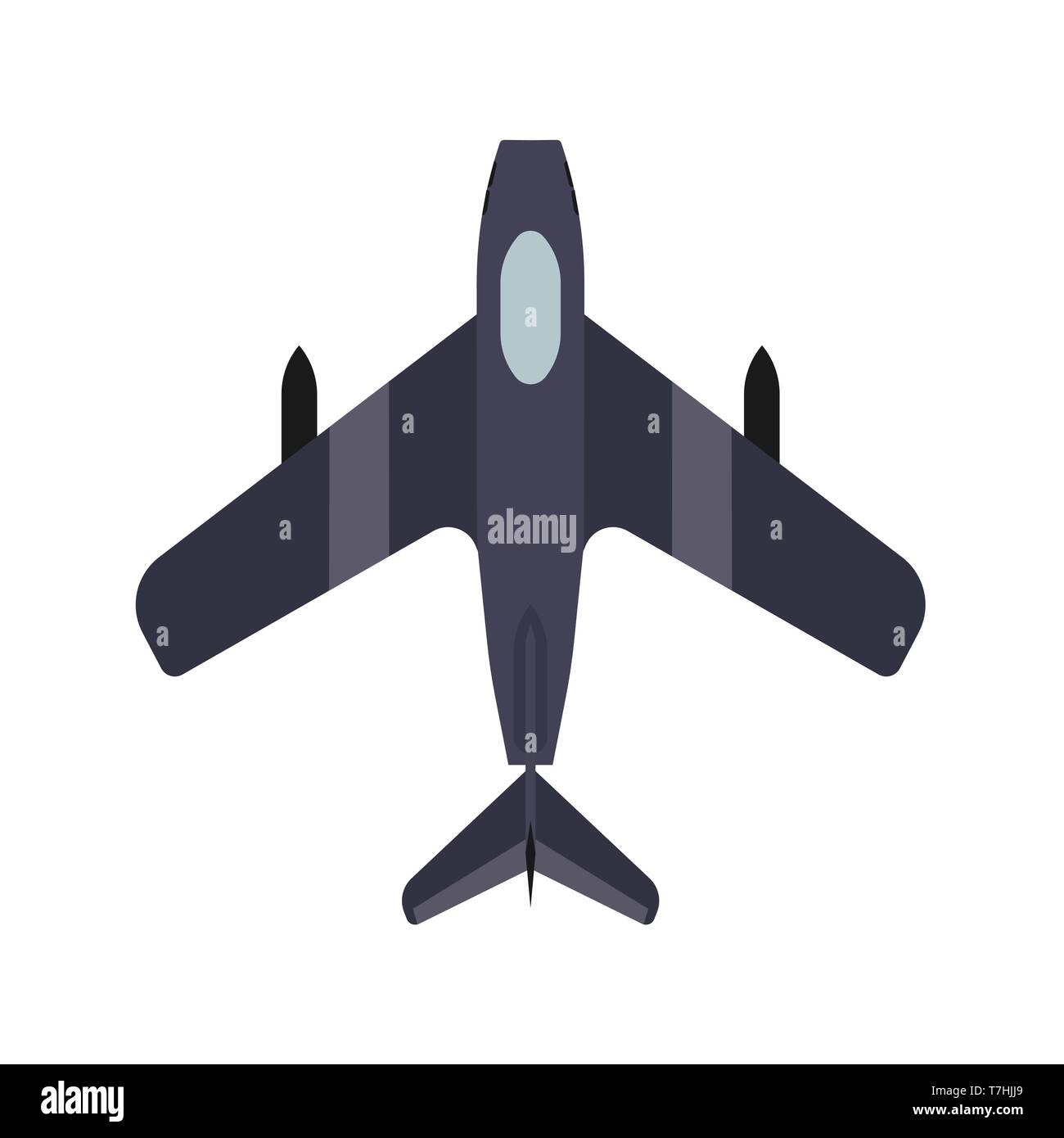 Fighter plane transport top view vector icon defense. Weapon combat ...
