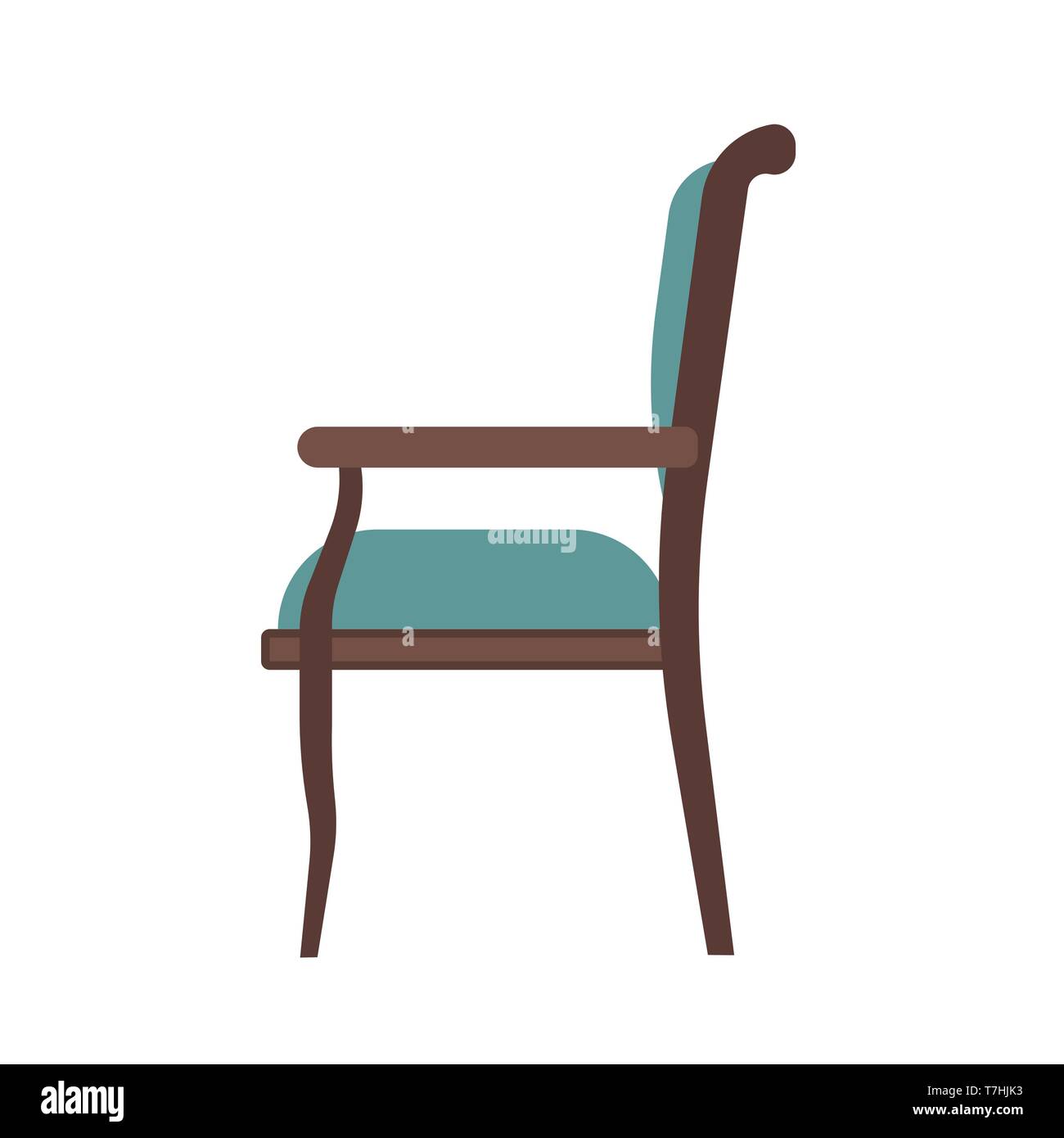 Сlassic chair side view comfortable elegance brown stylish furniture ...