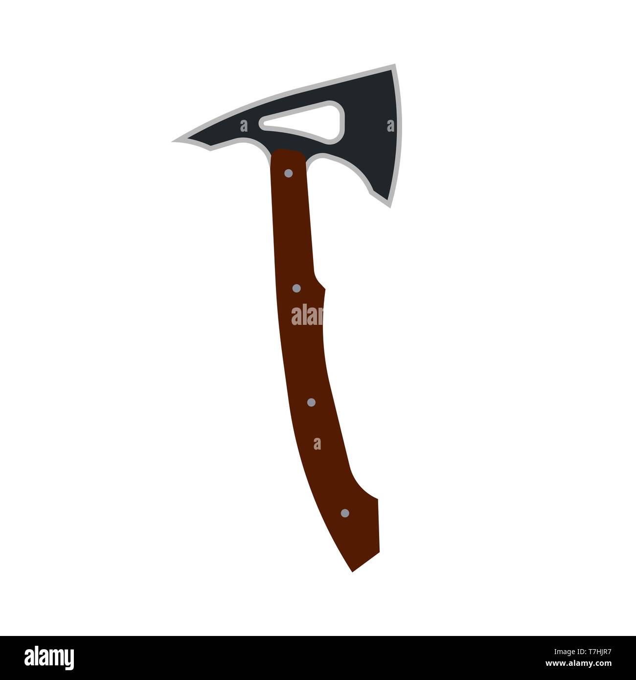 Indian Tomahawk Axe Vector Icon Illustration Native American Tribal