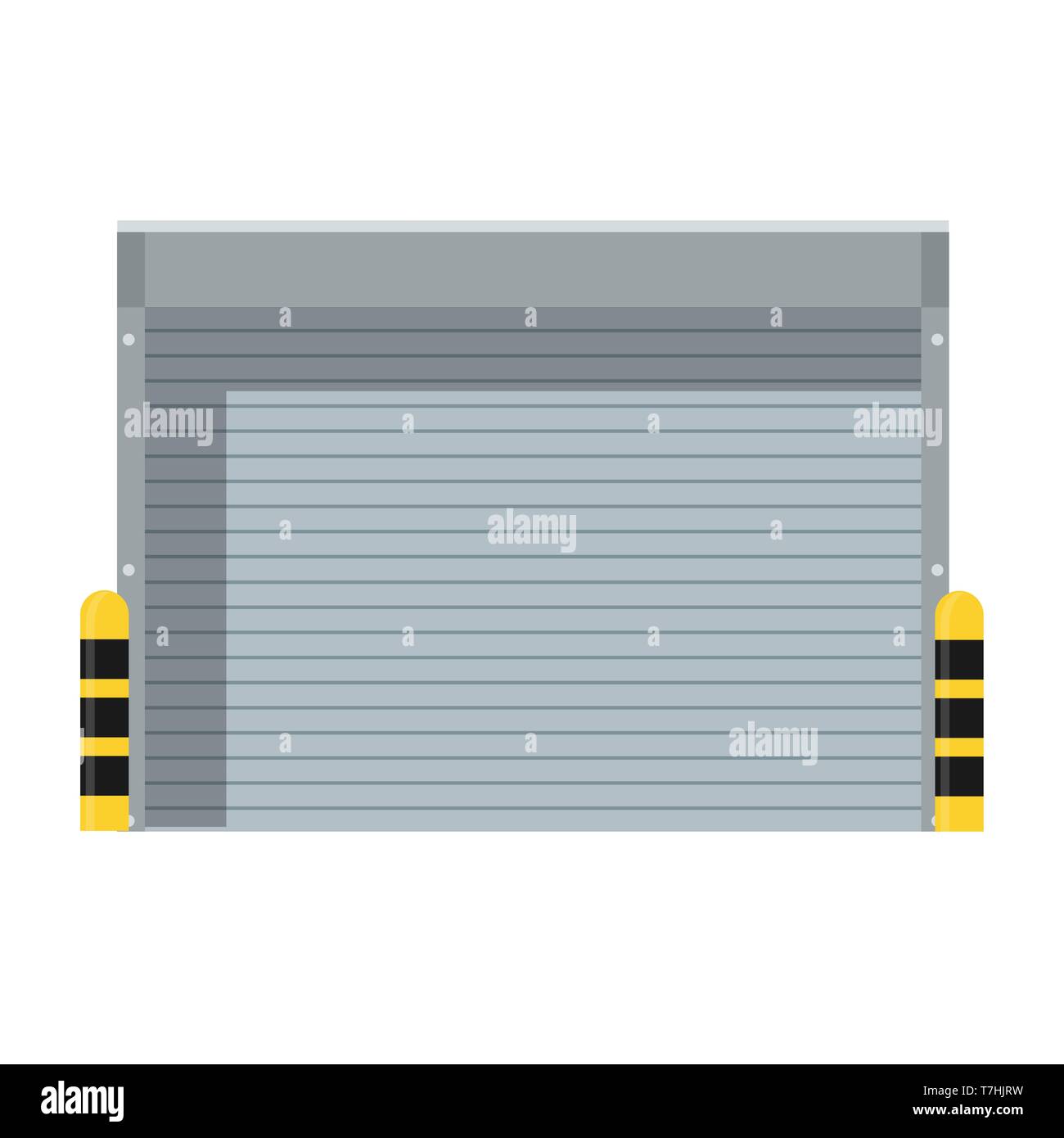 Industrial entrance gate Stock Vector Images - Alamy