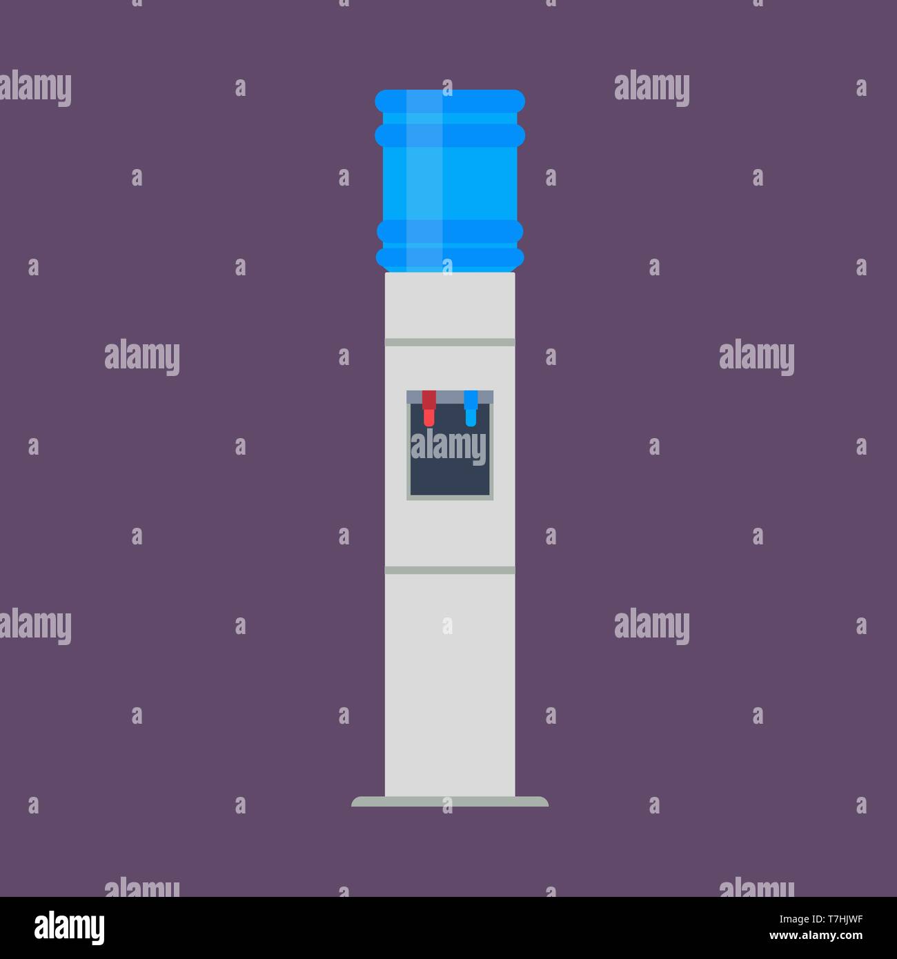 Water dispenser vector flat icon liquid. Cooler bottle drink office ...