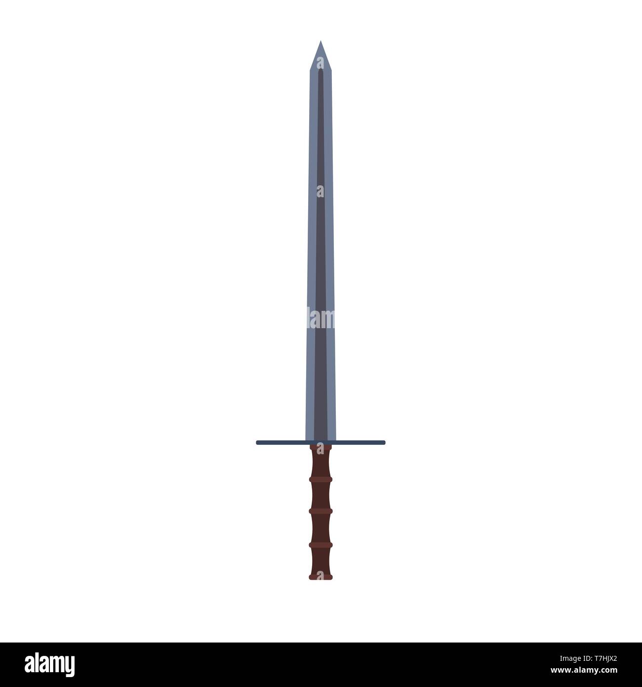 Sword vector illustration weapon vector icon. Ancient sharp blade ...