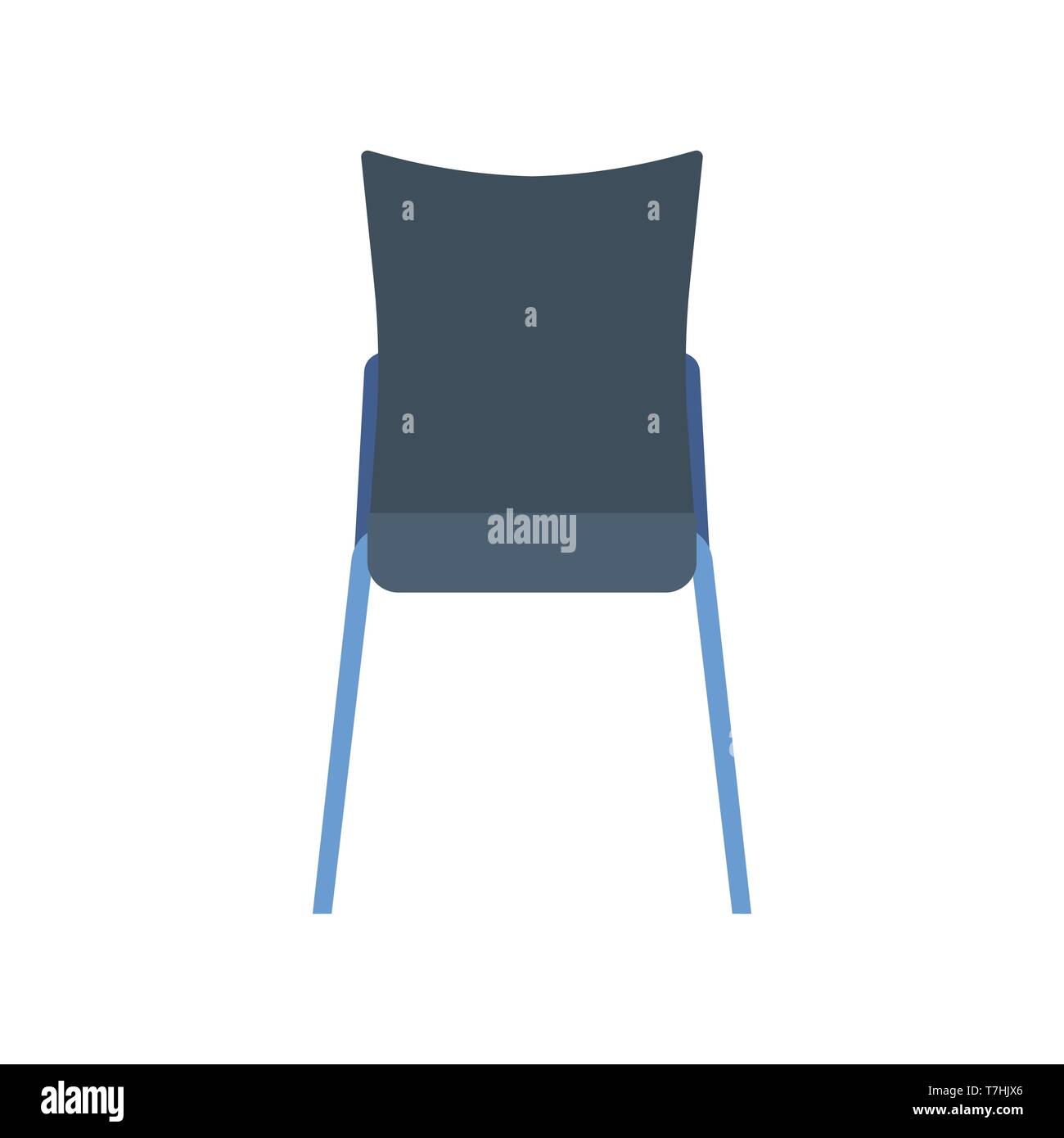 Chair cafe vector icon furniture design interior. Person flat sitting ...