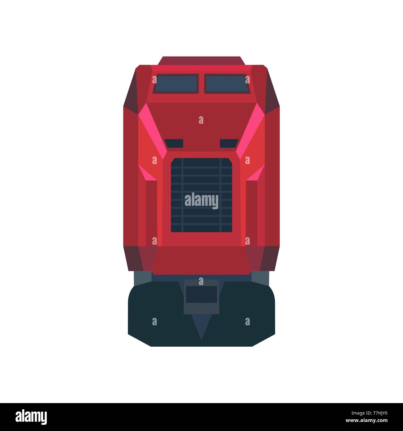 Illustration steam train front view hi-res stock photography and images ...