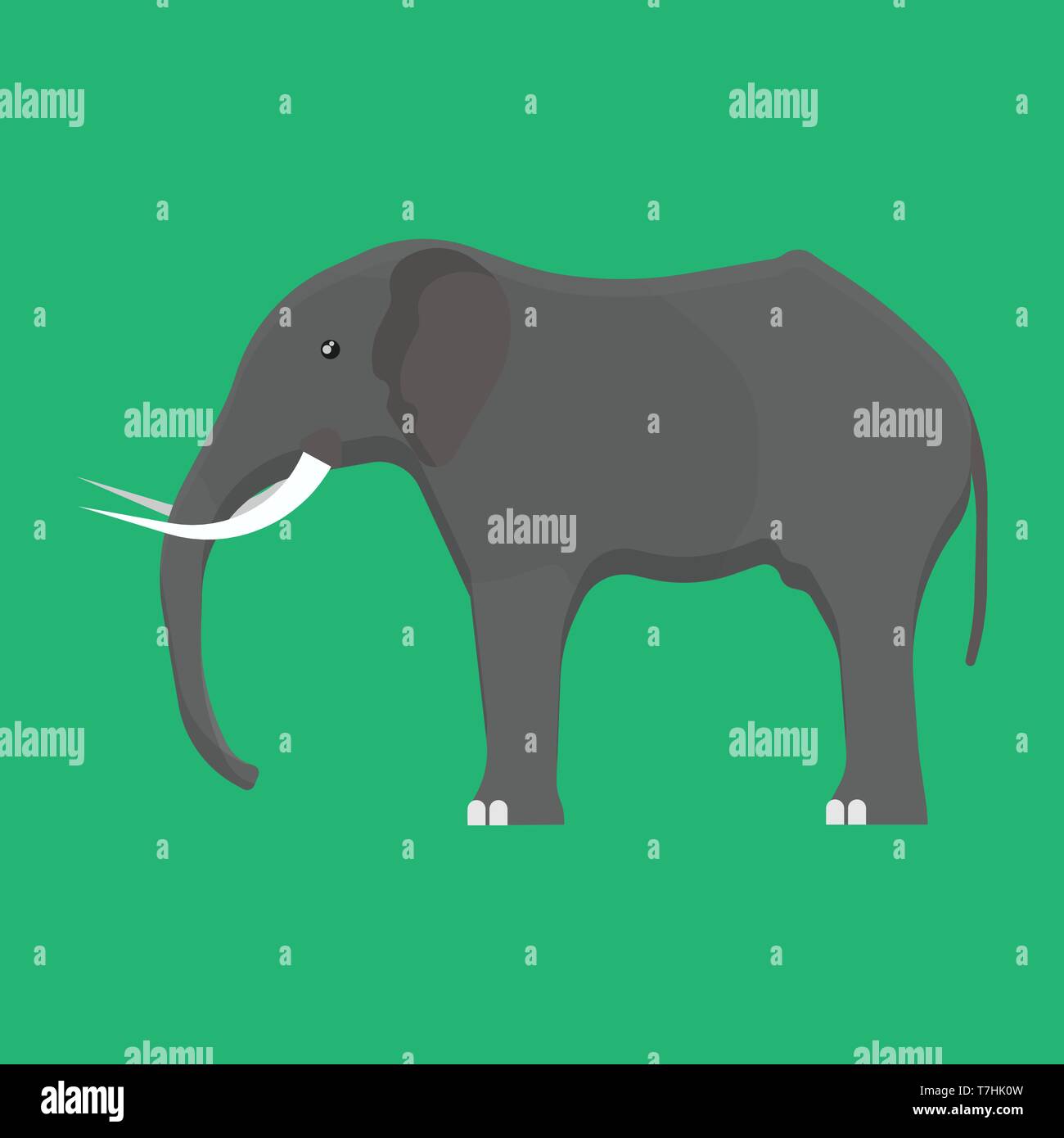 African elephant side view Stock Vector Images - Alamy
