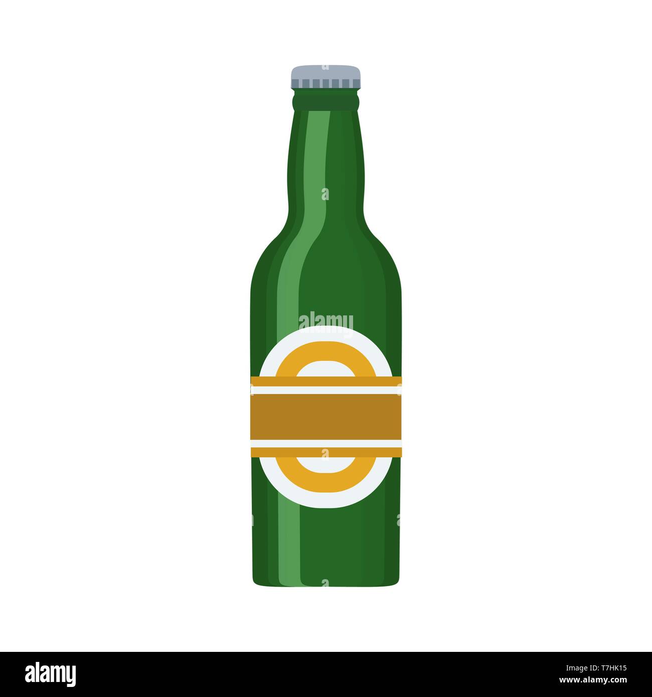 Beer bottle alcohol bar vector icon. Beverage drink mug glass lager ...