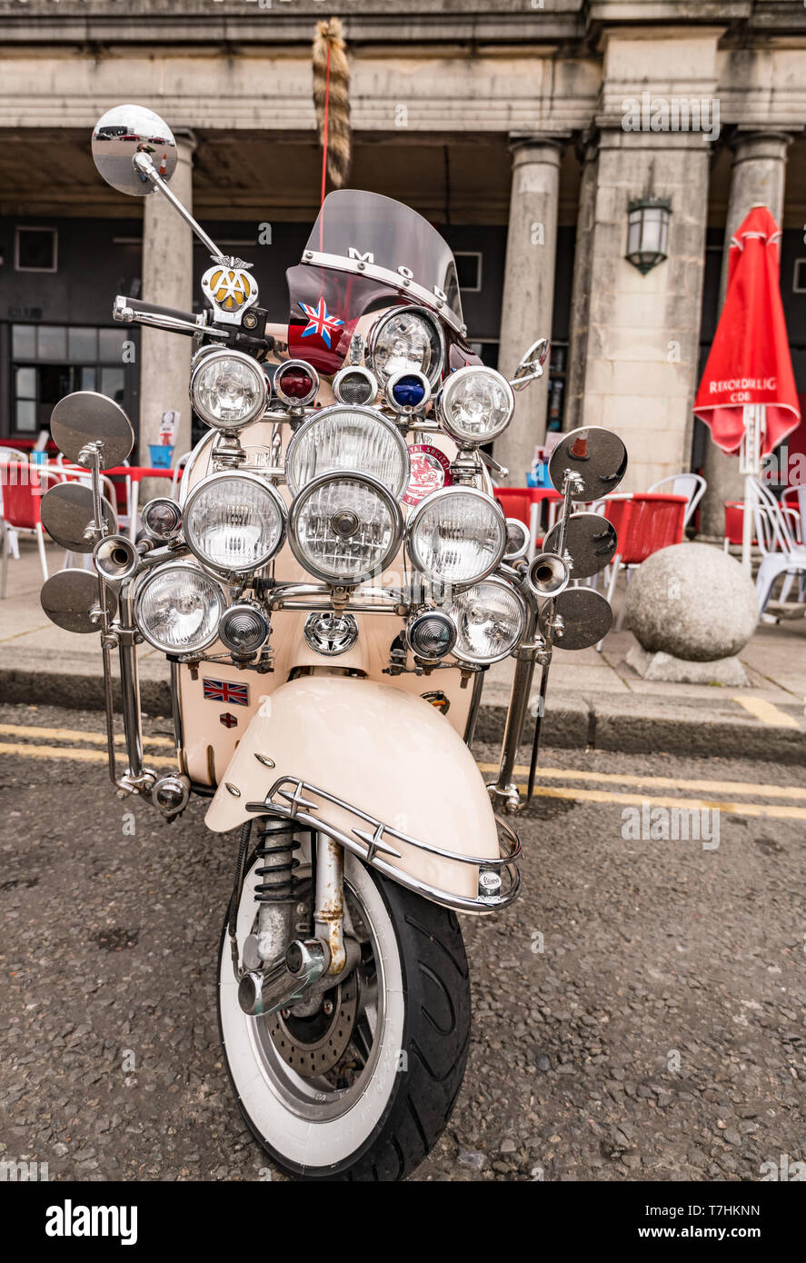 Mod scooter with multiple head lights hi-res stock photography and ...