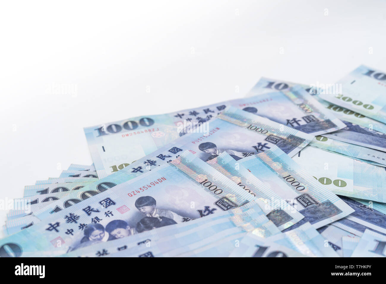 1000 New Taiwan Dollars isolated on white background Stock Photo - Alamy