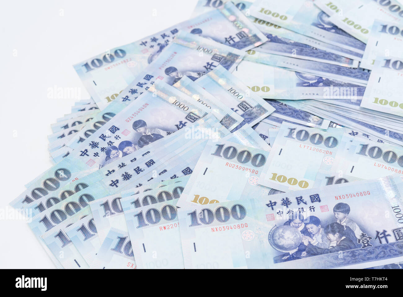 1000 New Taiwan Dollars isolated on white background Stock Photo - Alamy