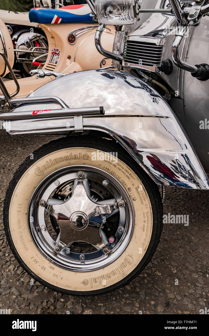 detail of a Vespa wheel Stock Photo - Alamy