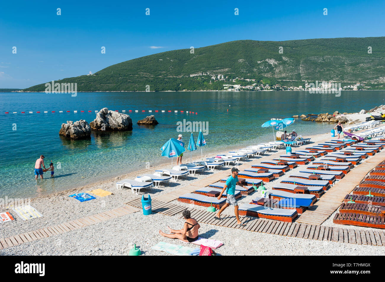 Beach in Herceg Novi, Montenegro Stock Photo - Alamy
