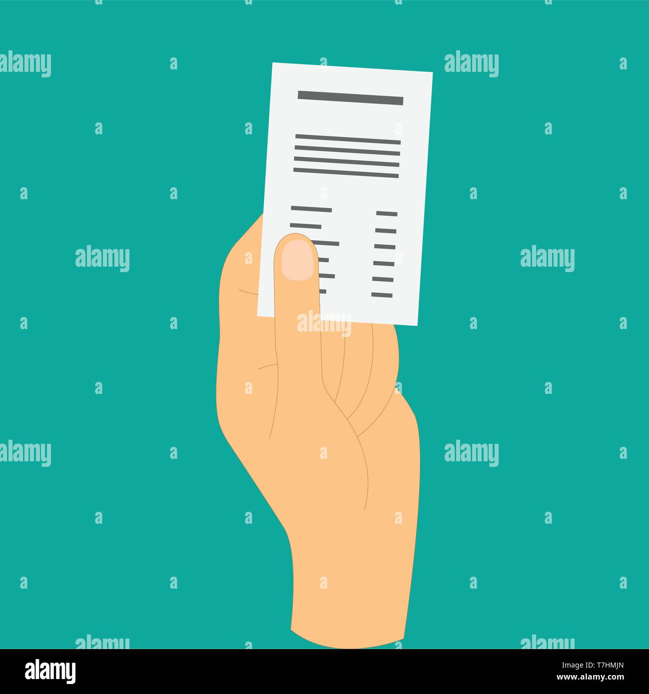 Text on hand holding Stock Vector Images - Alamy