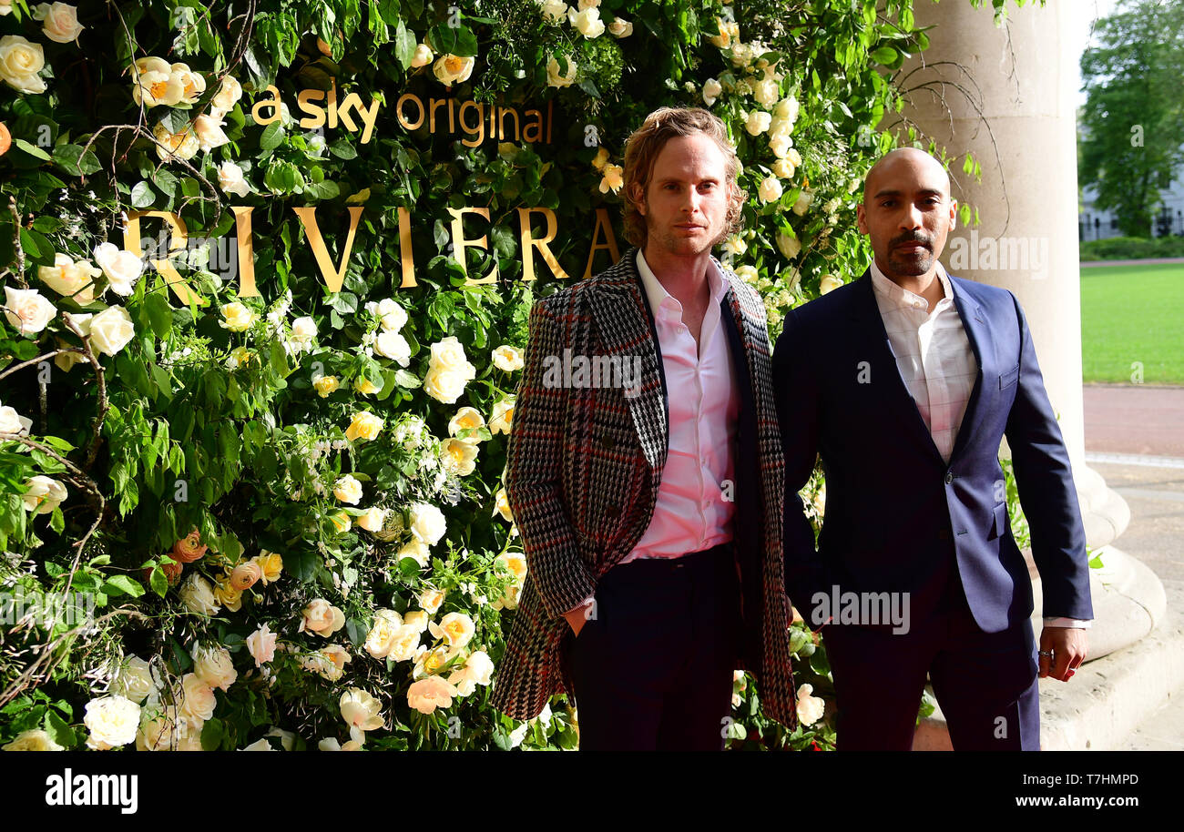 Jack Fox and Alex Lanipekun attending the season two of Riviera ...