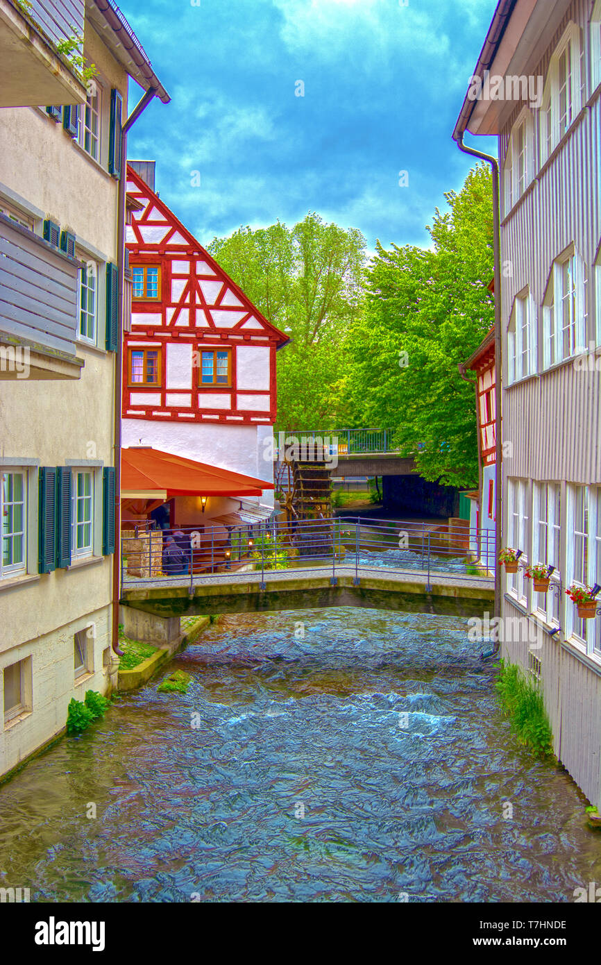 River Blau through Ulm Stock Photo - Alamy