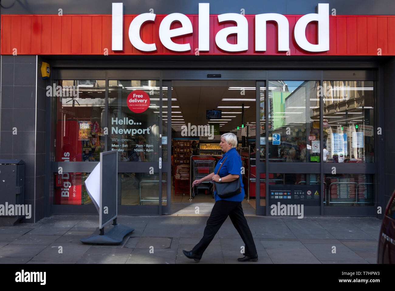 Exterior of Iceland store in Newport, Wales, UK Stock Photo - Alamy