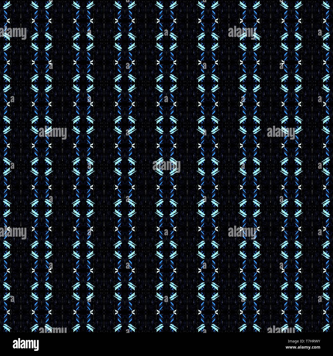 dark seamless and tileable pattern with black, baby blue and teal blue ...