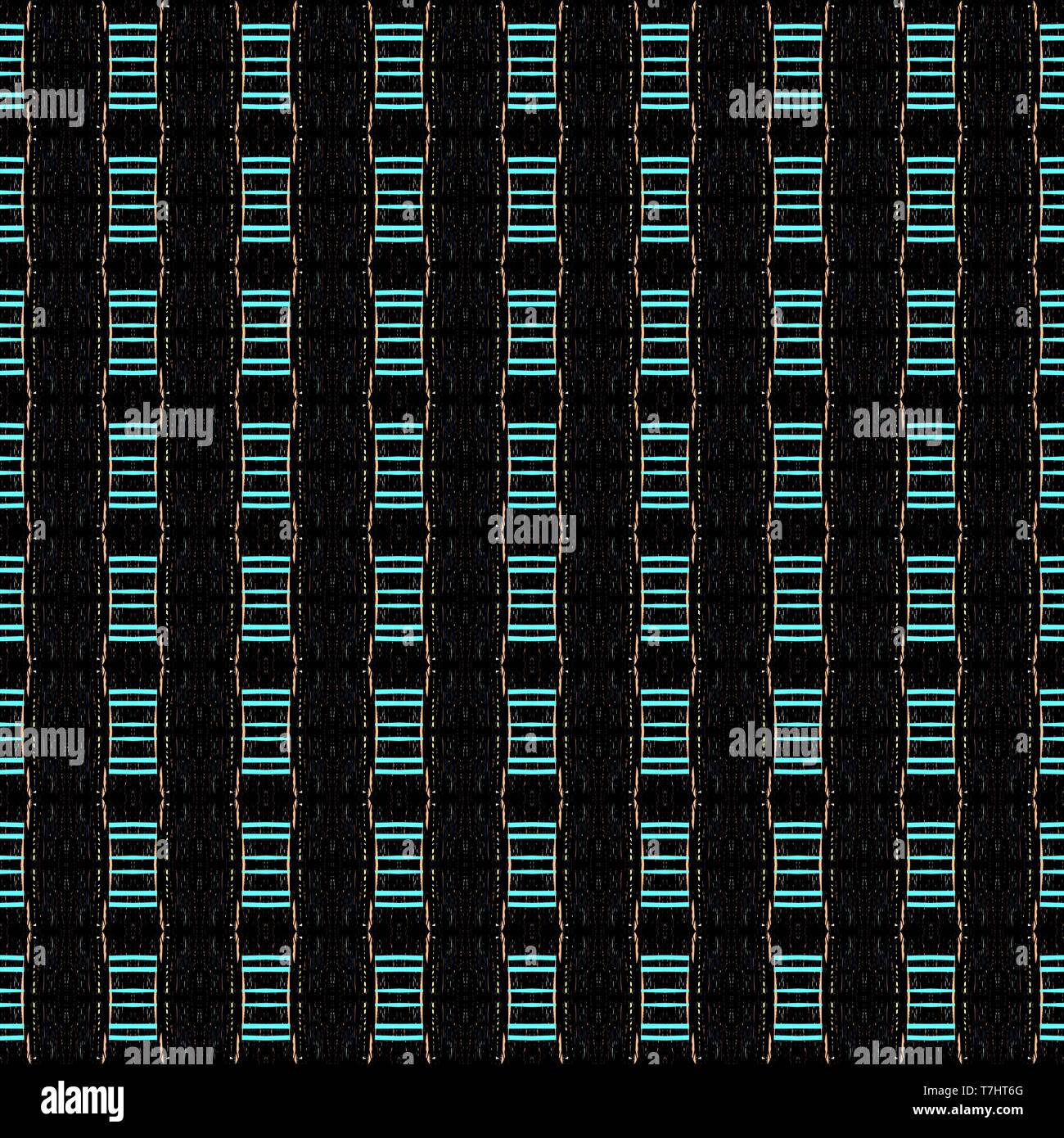 dark seamless and tileable pattern with black, tan and aqua marine ...