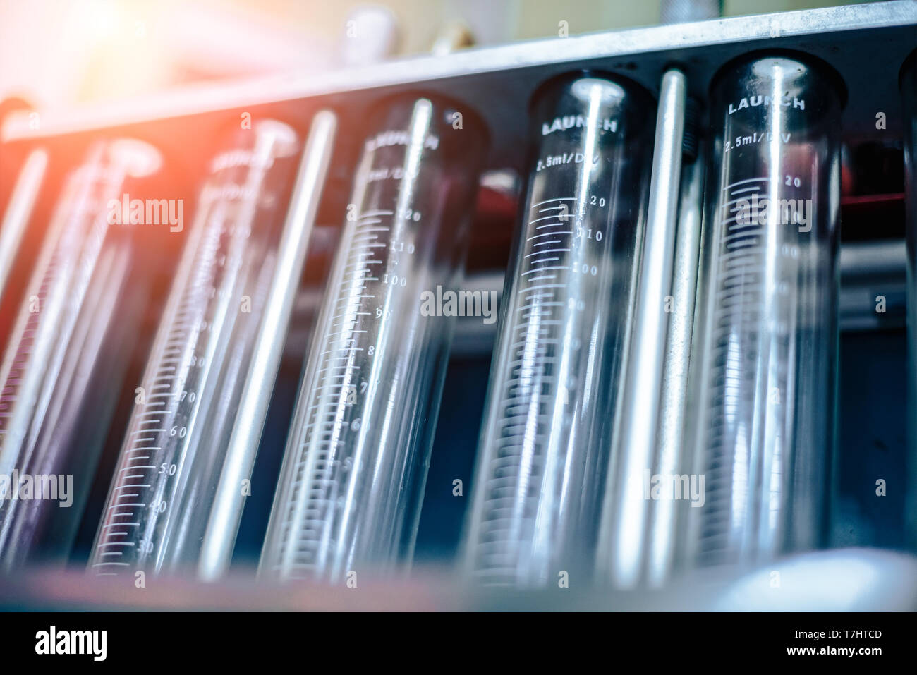 containers with a scale in the device Stock Photo - Alamy