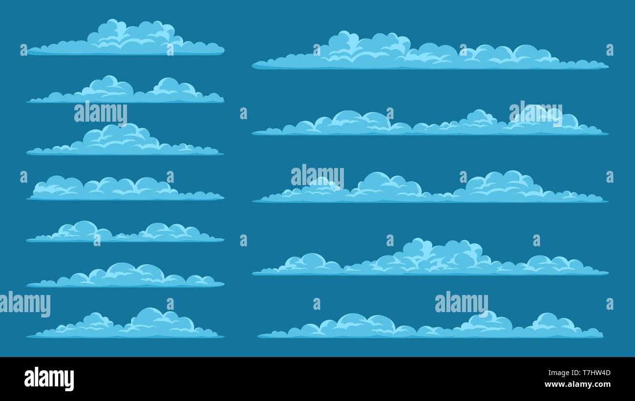 Set of cartoon clouds Stock Vector Image & Art - Alamy