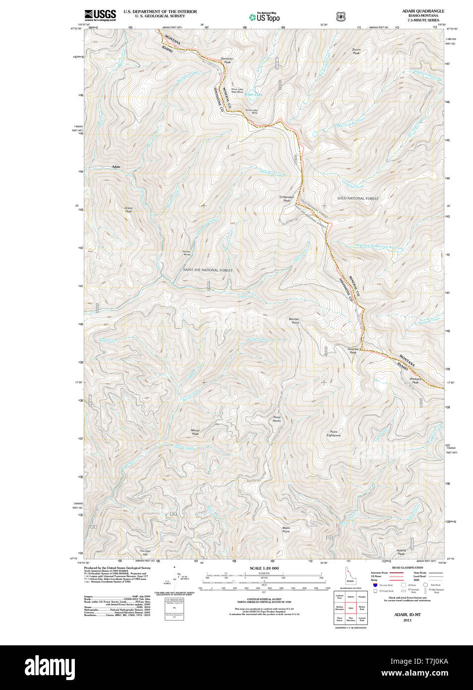 Adair map hi-res stock photography and images - Alamy