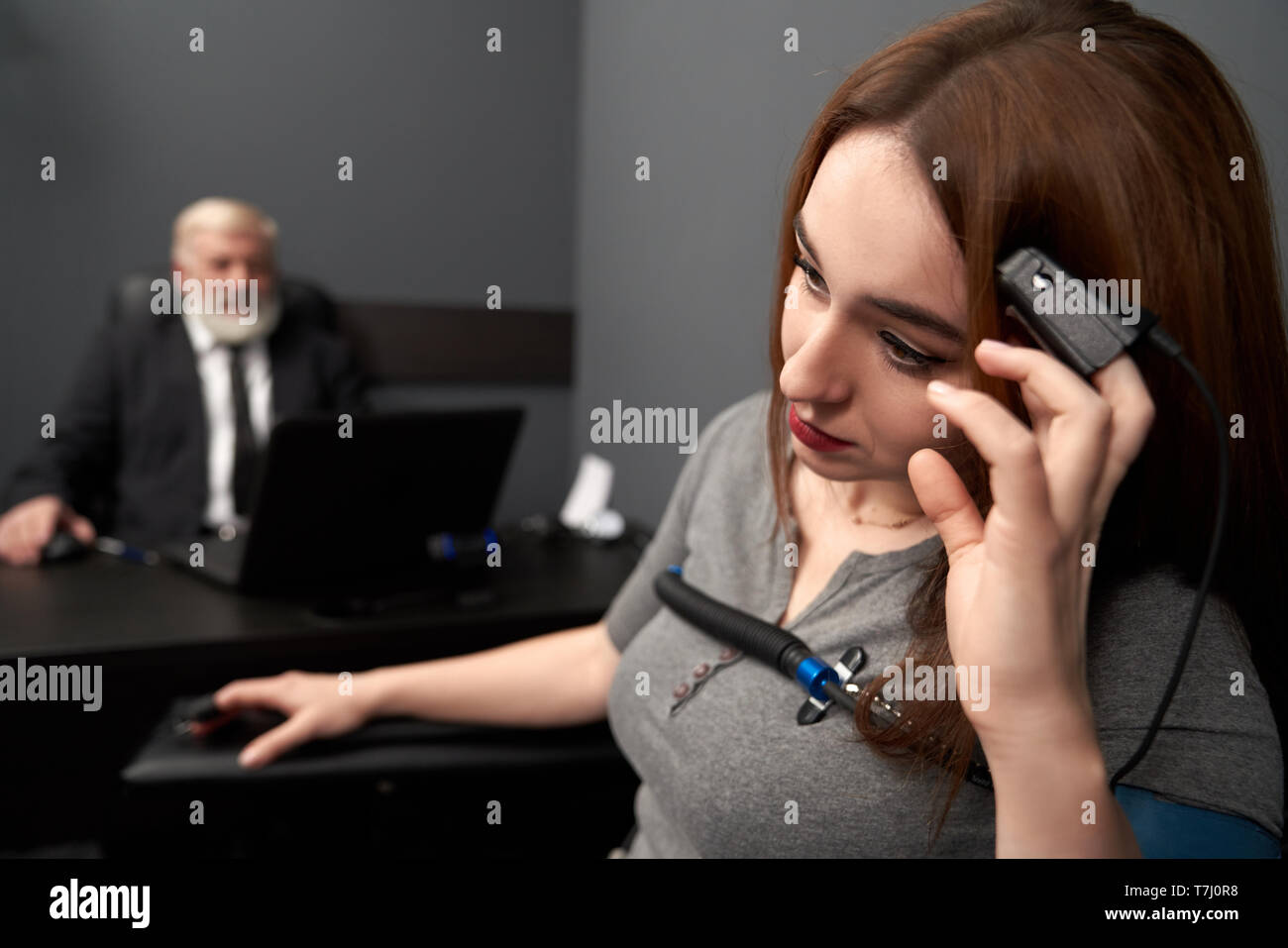 Computer polygraph test lie detector hi-res stock photography and ...