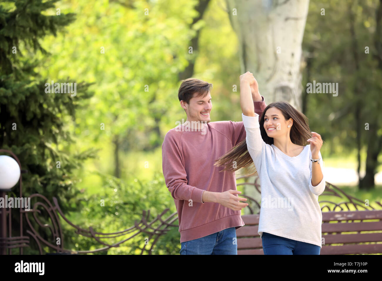 Young happy man dancing walking hi-res stock photography and images - Alamy