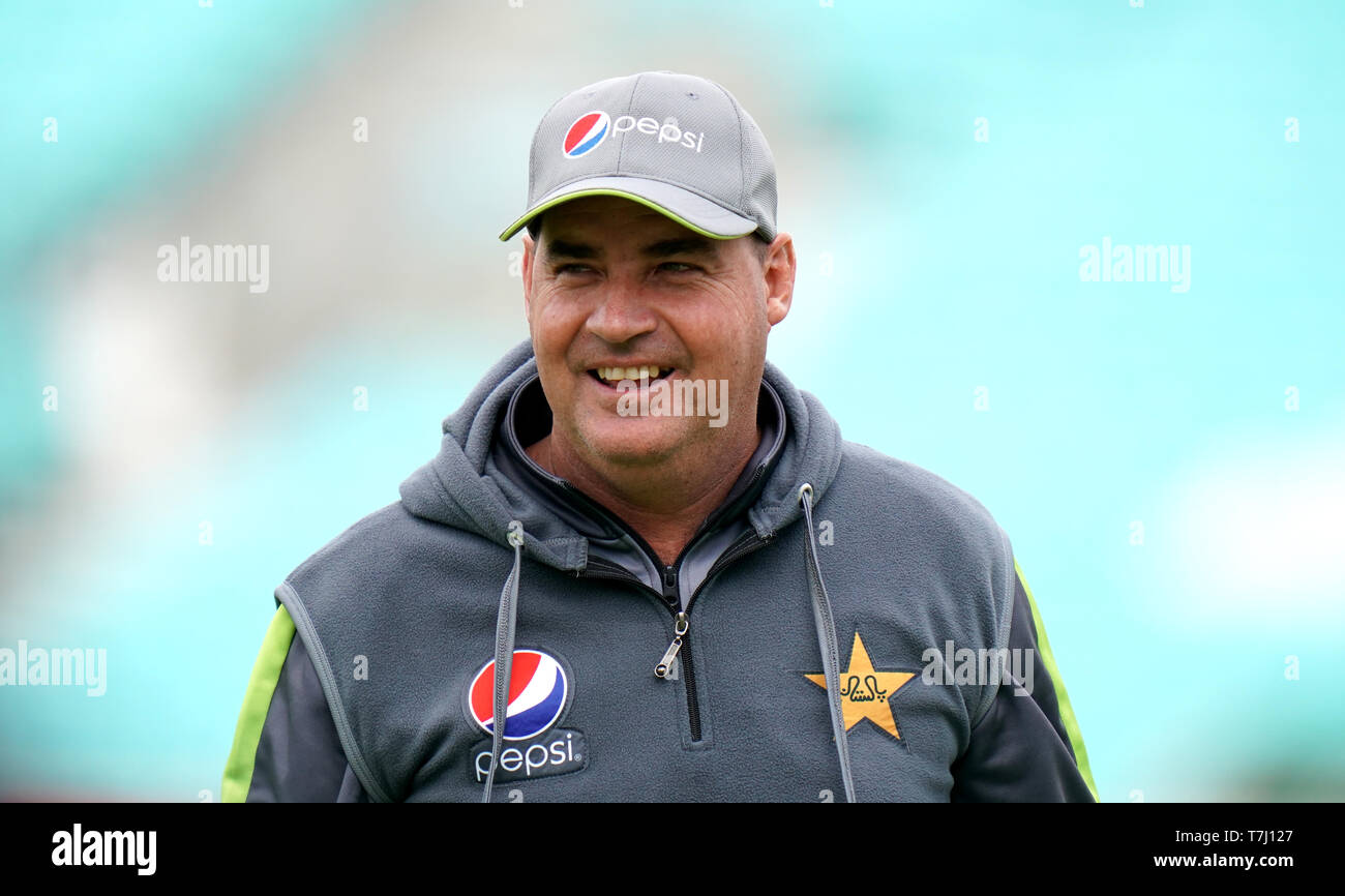 Pakistan's coach Mickey Arthur during the nets session at The Kia Oval ...