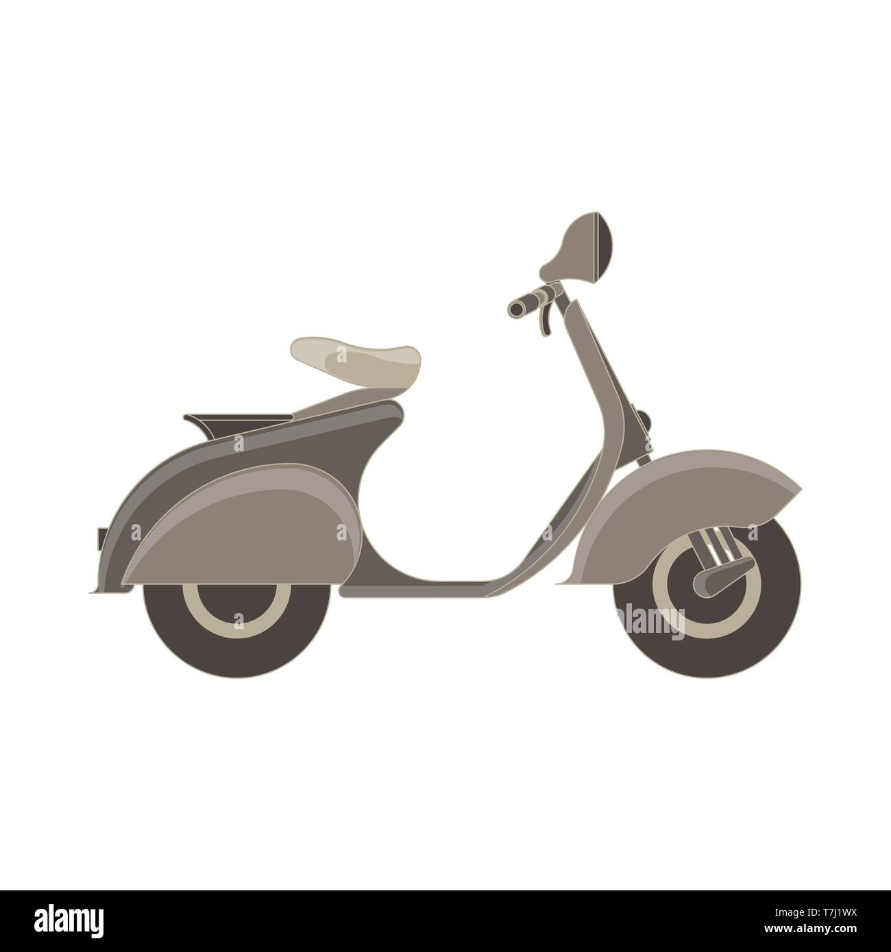 Vector scooter flat icon isolated side view. Bike illustration vehicle ...