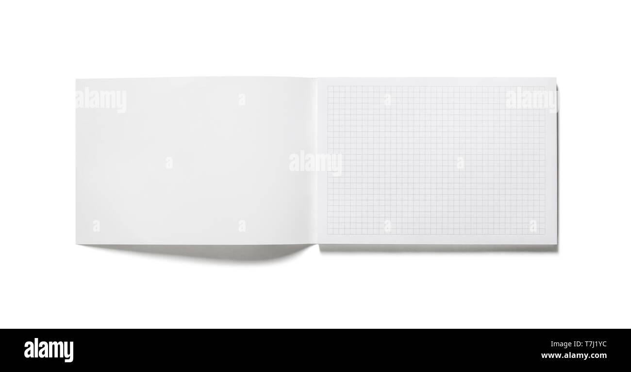 Blank copybook on white background. Isolated with clipping path. Flat ...