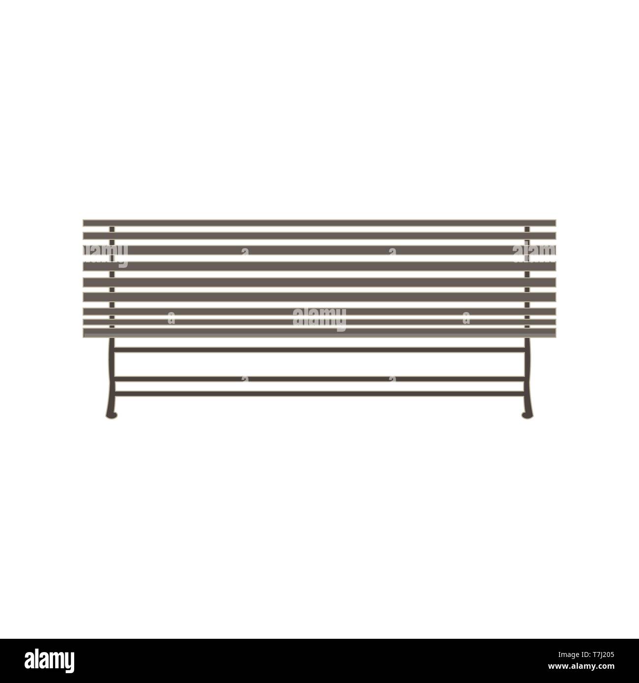 Street Bench Front View