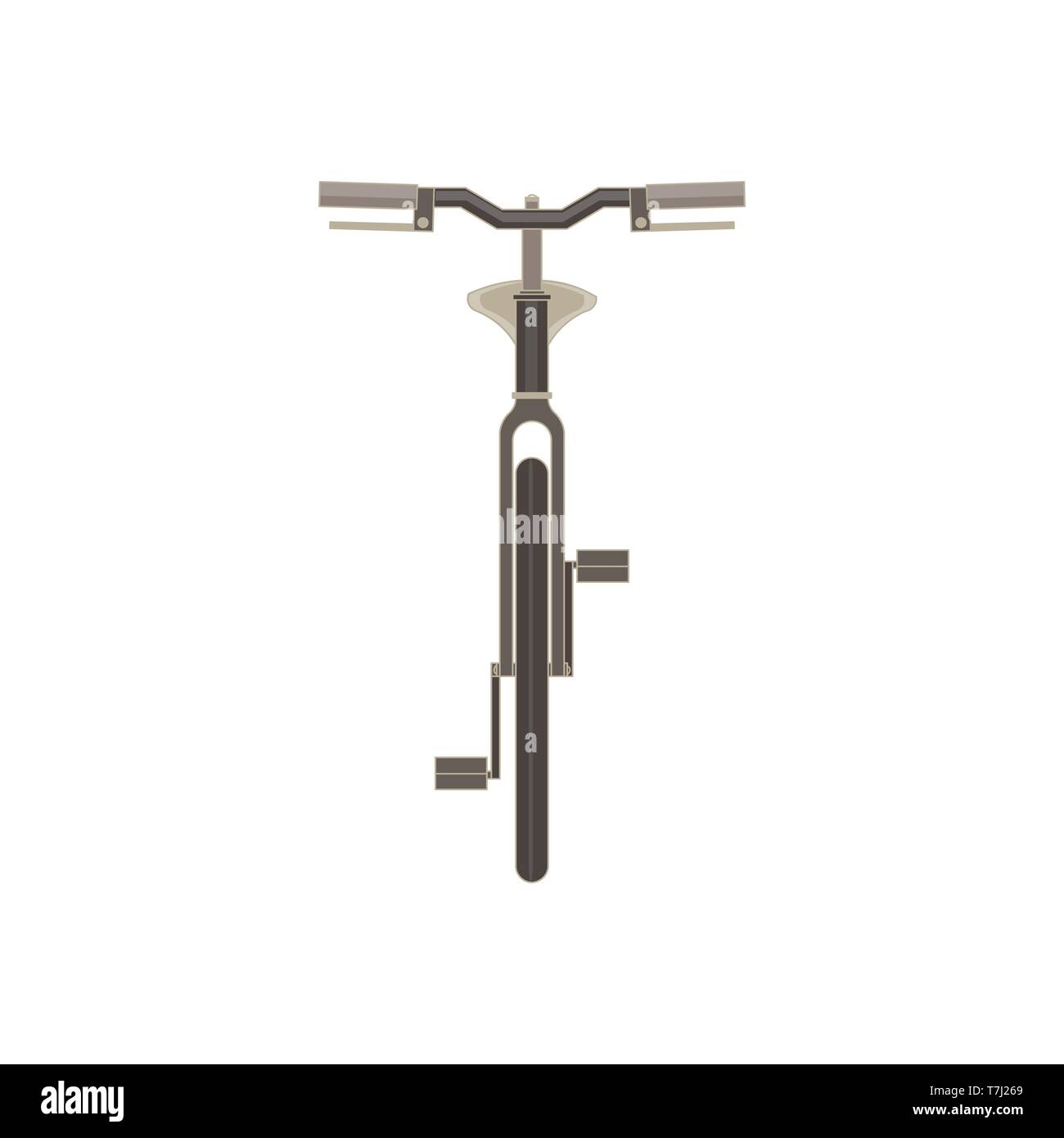 Bicycle front view vector icon retro isolated travel urban symbol ...