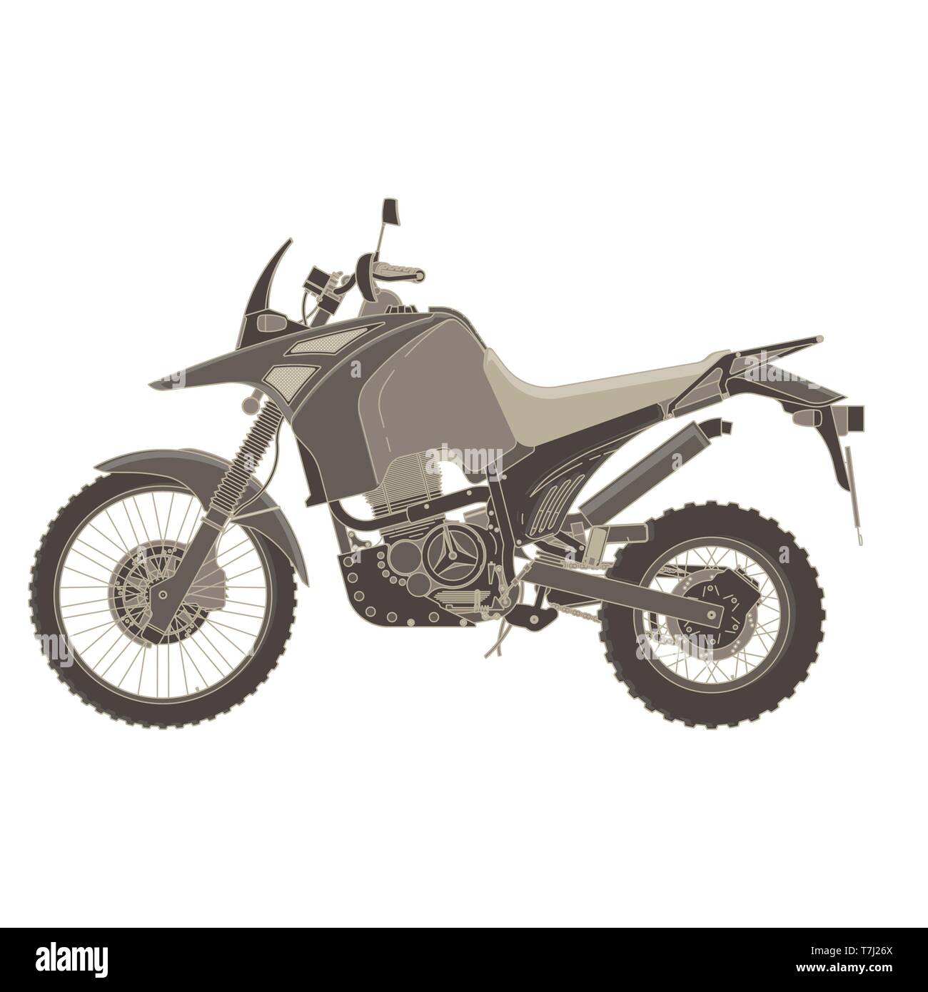 Vector motorbike flat icon isolated. Bike speed illustration side view ...