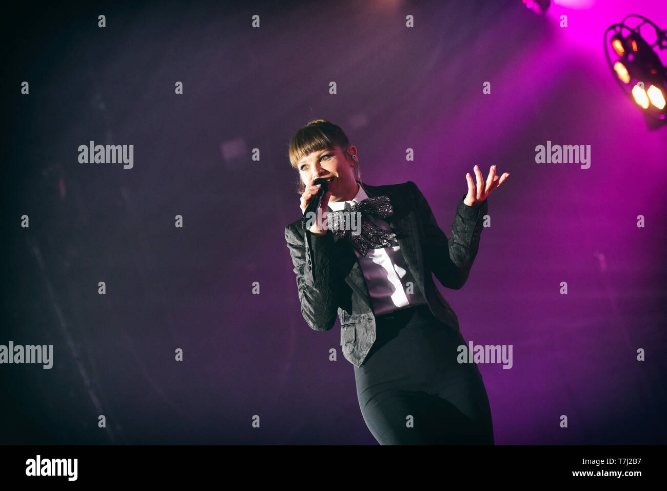 The Italian pop singer Alessandra Amoroso performing live on stage for ...