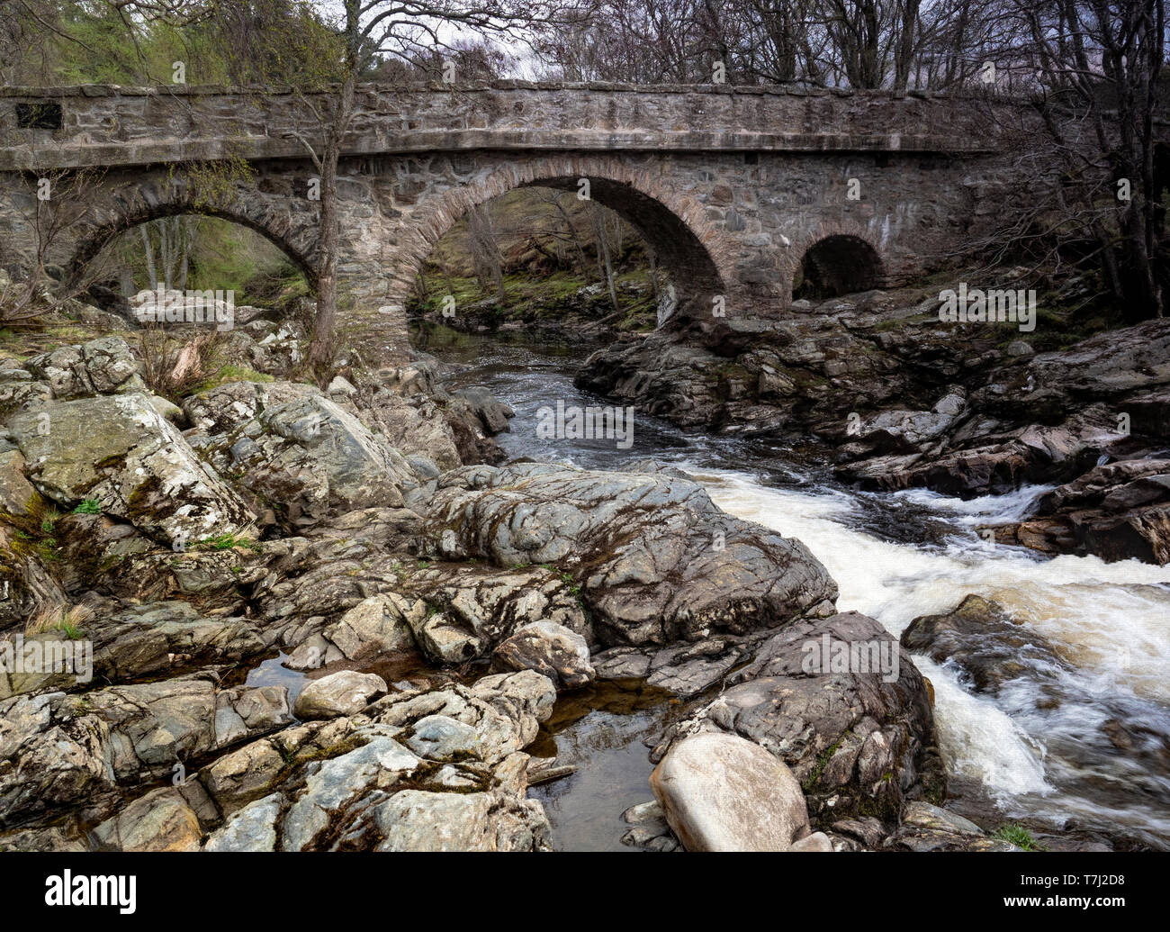 Old Stone Bridge, River Esk, Glen Esk, Scotland, UK Stock Photo - Alamy