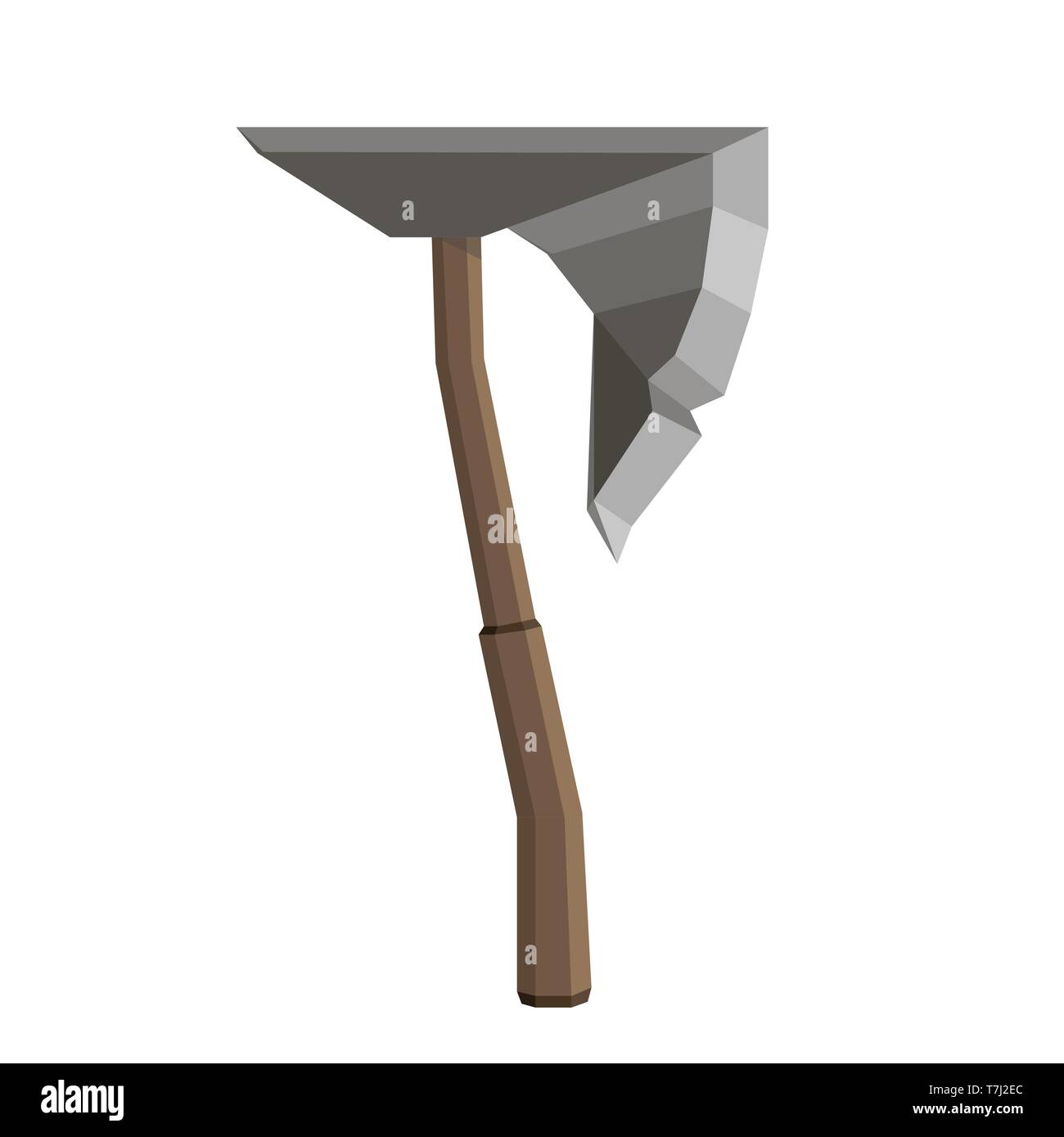 Axe vector illustration isolated icon blade wooden tool danger design ...