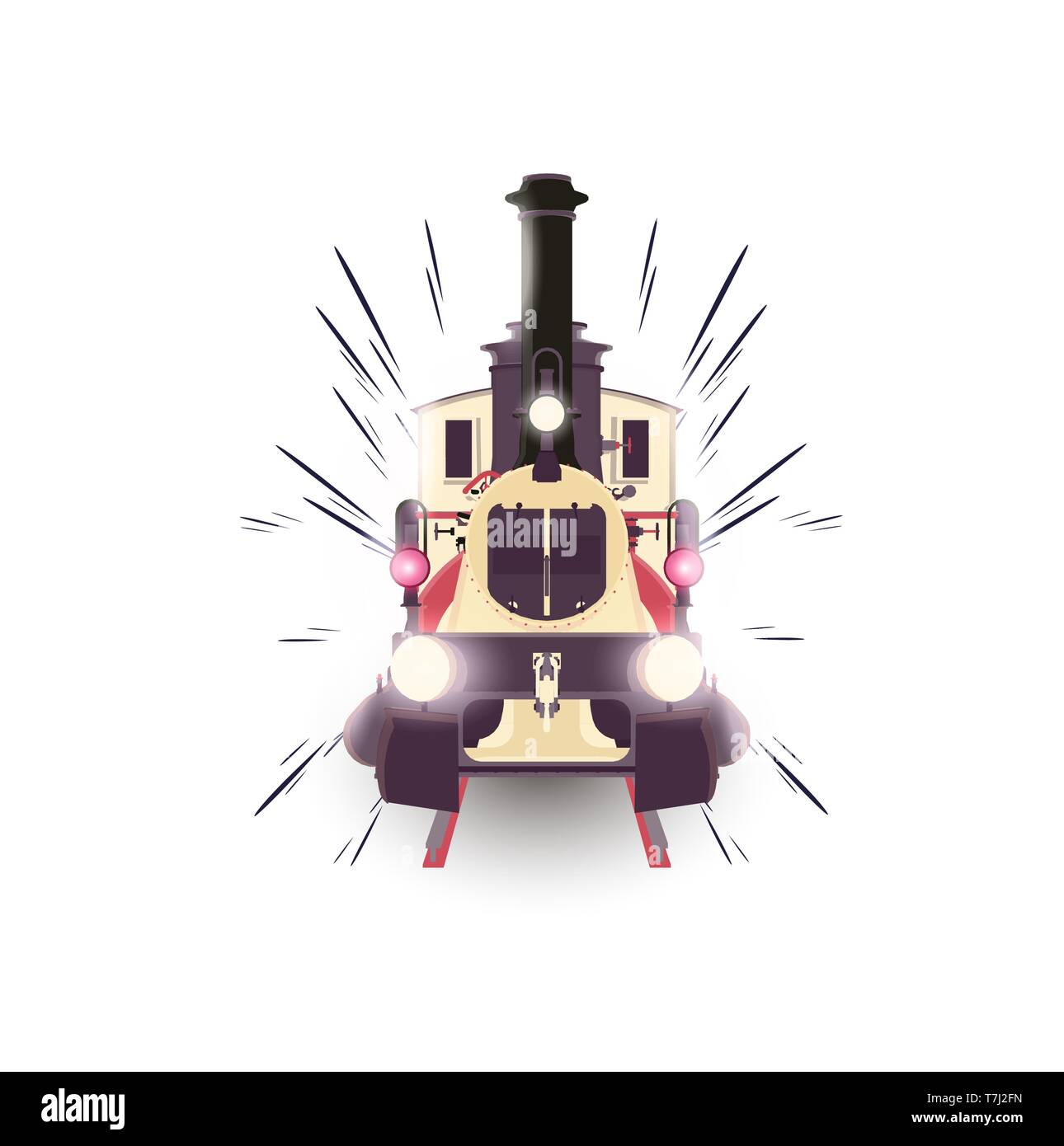 Old steam locomotive icon cartoon hi-res stock photography and images ...