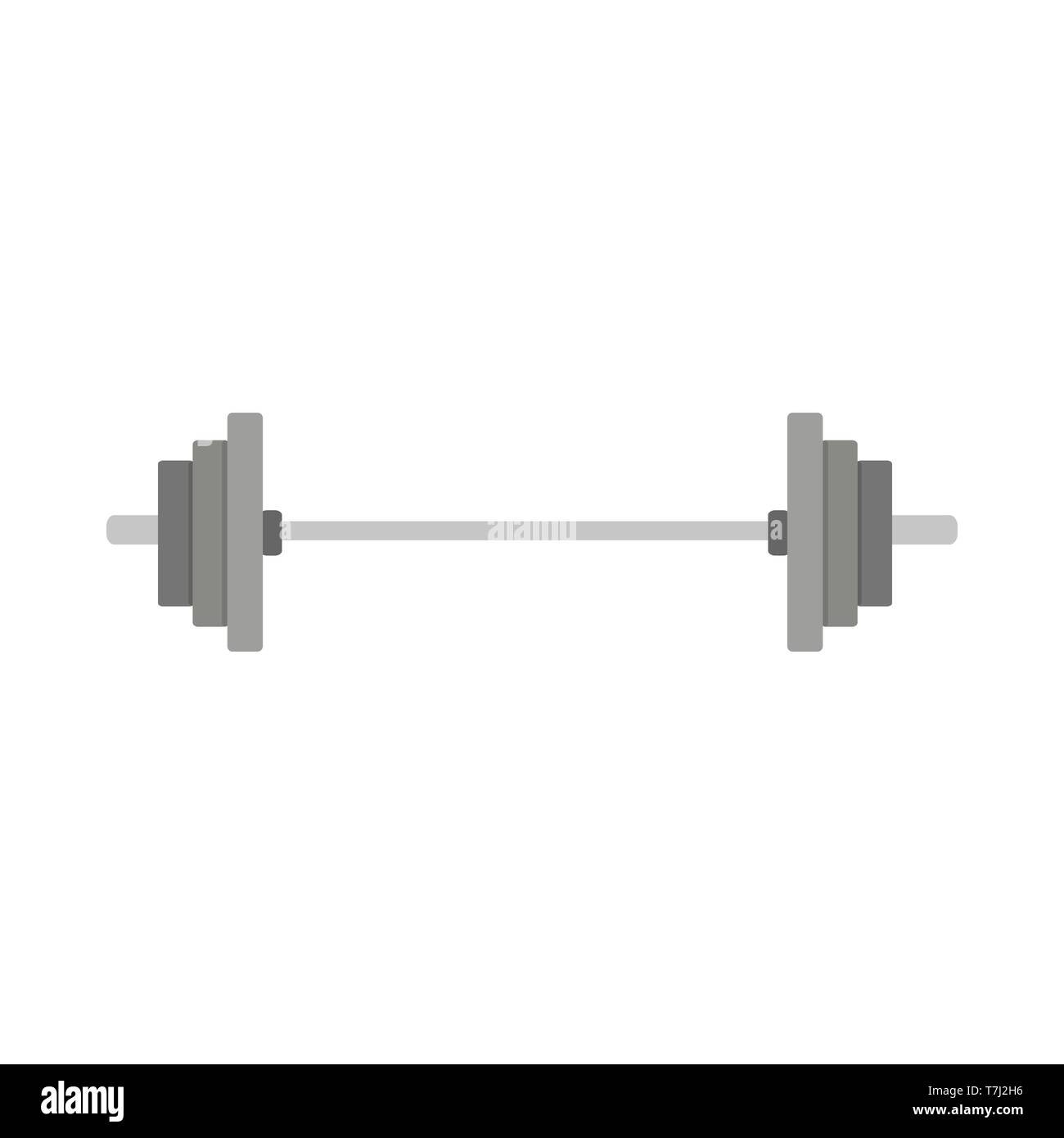 Barbell vector gym weight fitness icon equipment isolated workout ...