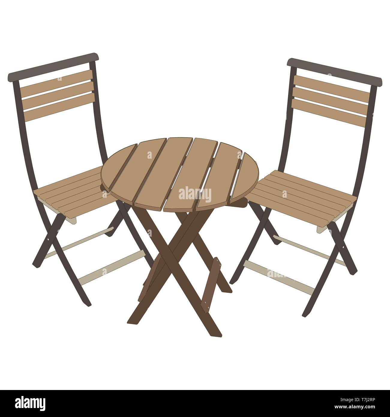 Table restaurant cafe vector illustration icon dinner chair flat ...