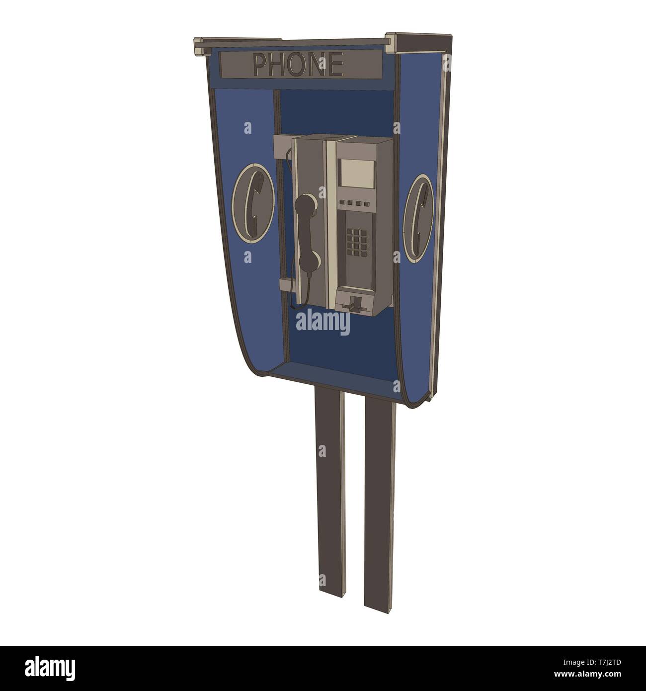 Phone booth telephone London vector box red illustration English icon ...