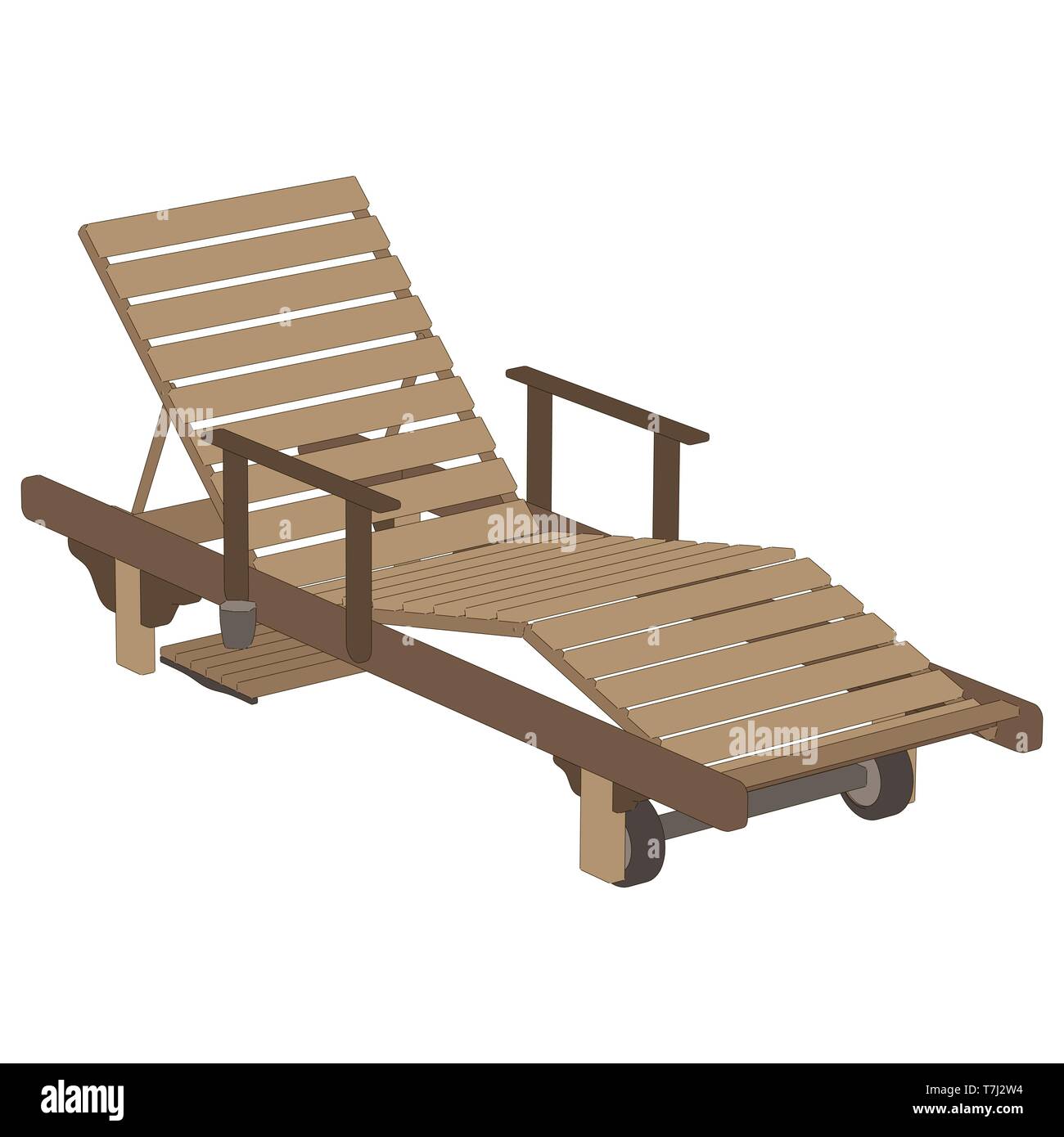 Vector chair illustration recliner icon beach summer lounge design ...