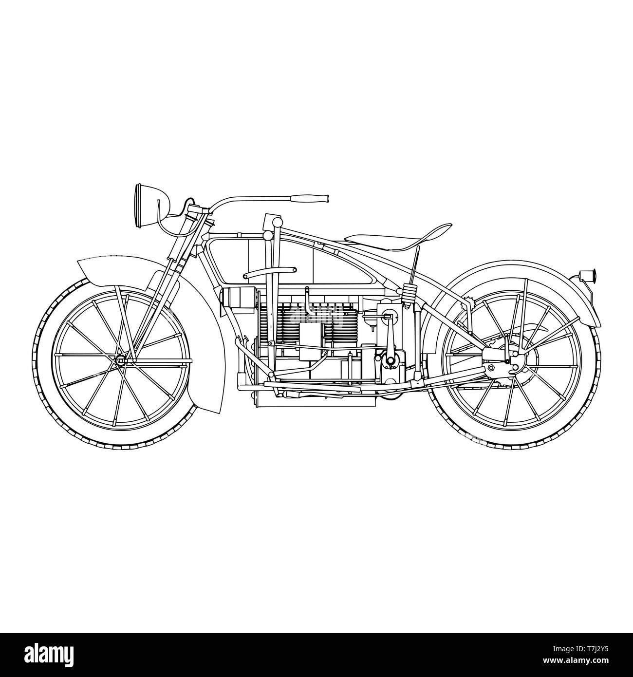 Old motorbike poster Cut Out Stock Images & Pictures - Alamy