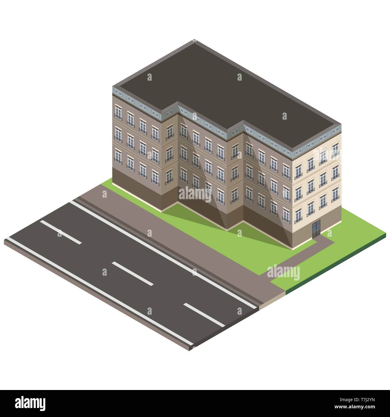 Isometric building city 3d icon vector design house illustration ...
