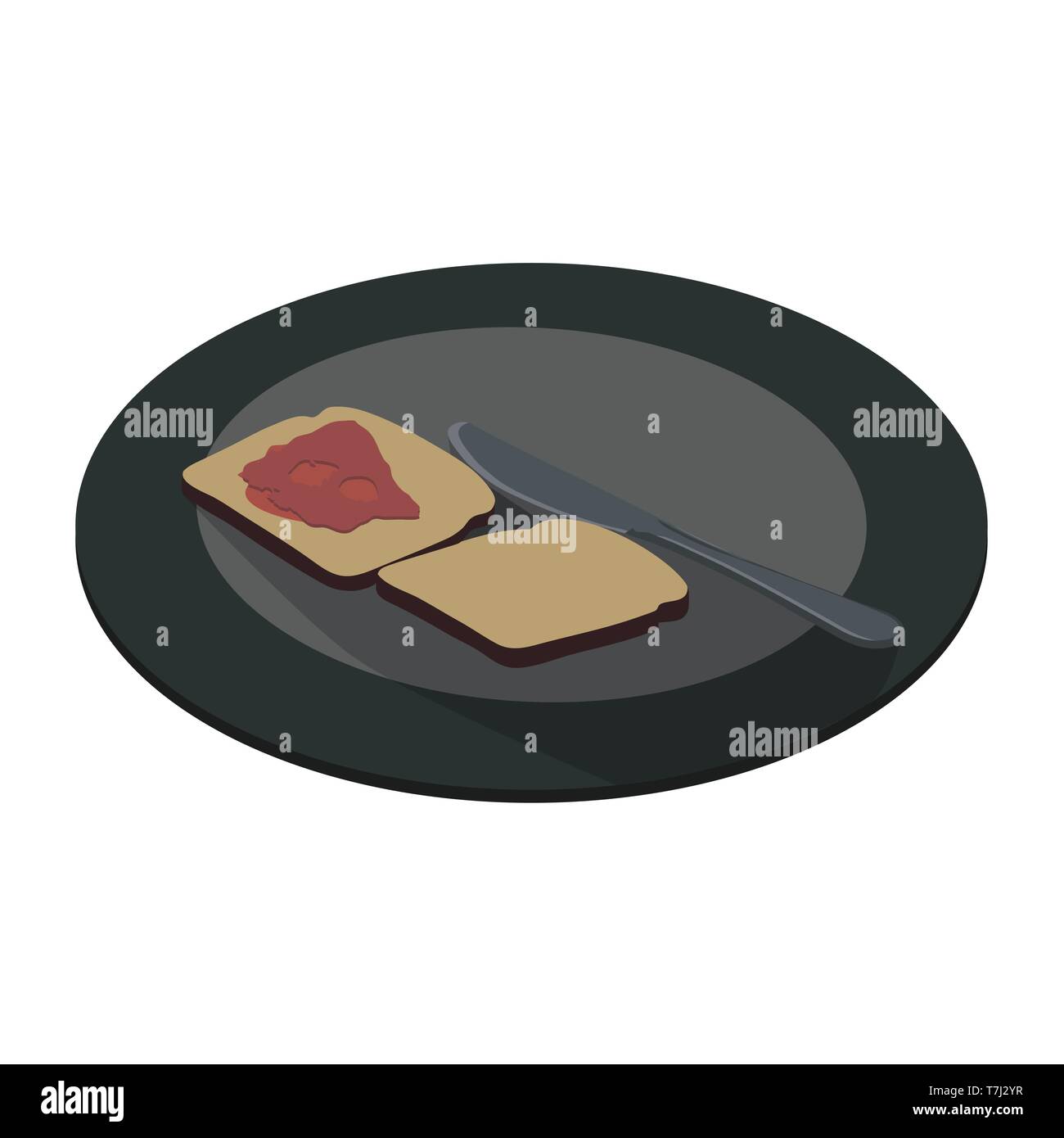 Plate food icon vector white dish illustration dining meal isolated ...