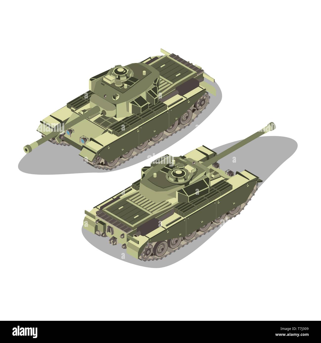 Tank isometric vector military war icon isolated background vehicle ...