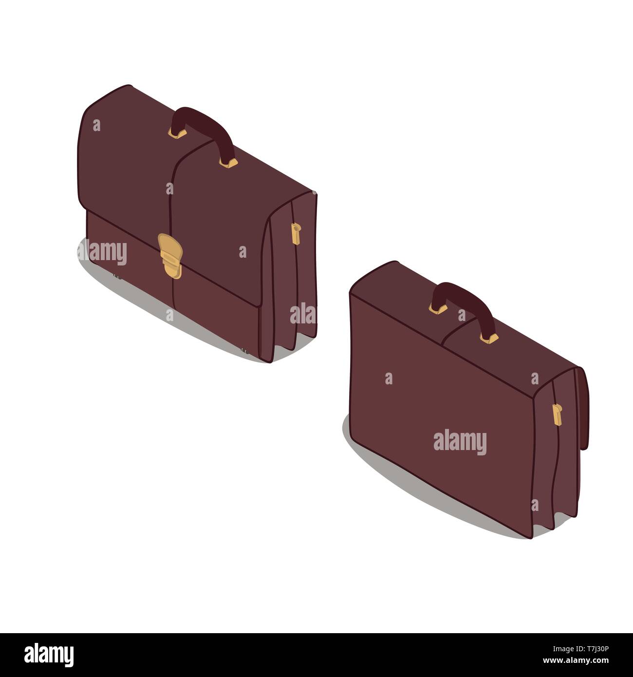 Briefcase isometric icon vector isolated case business brief ...
