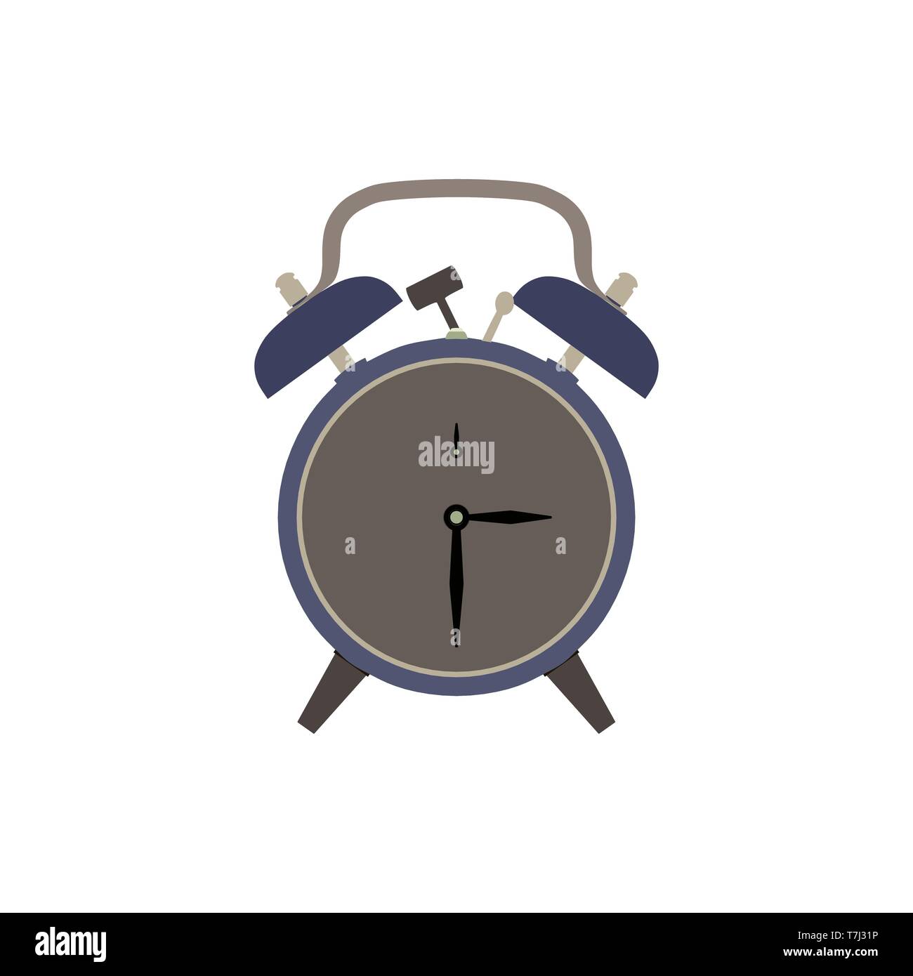 Clock alarm icon vector time illustration wake background isolated ...
