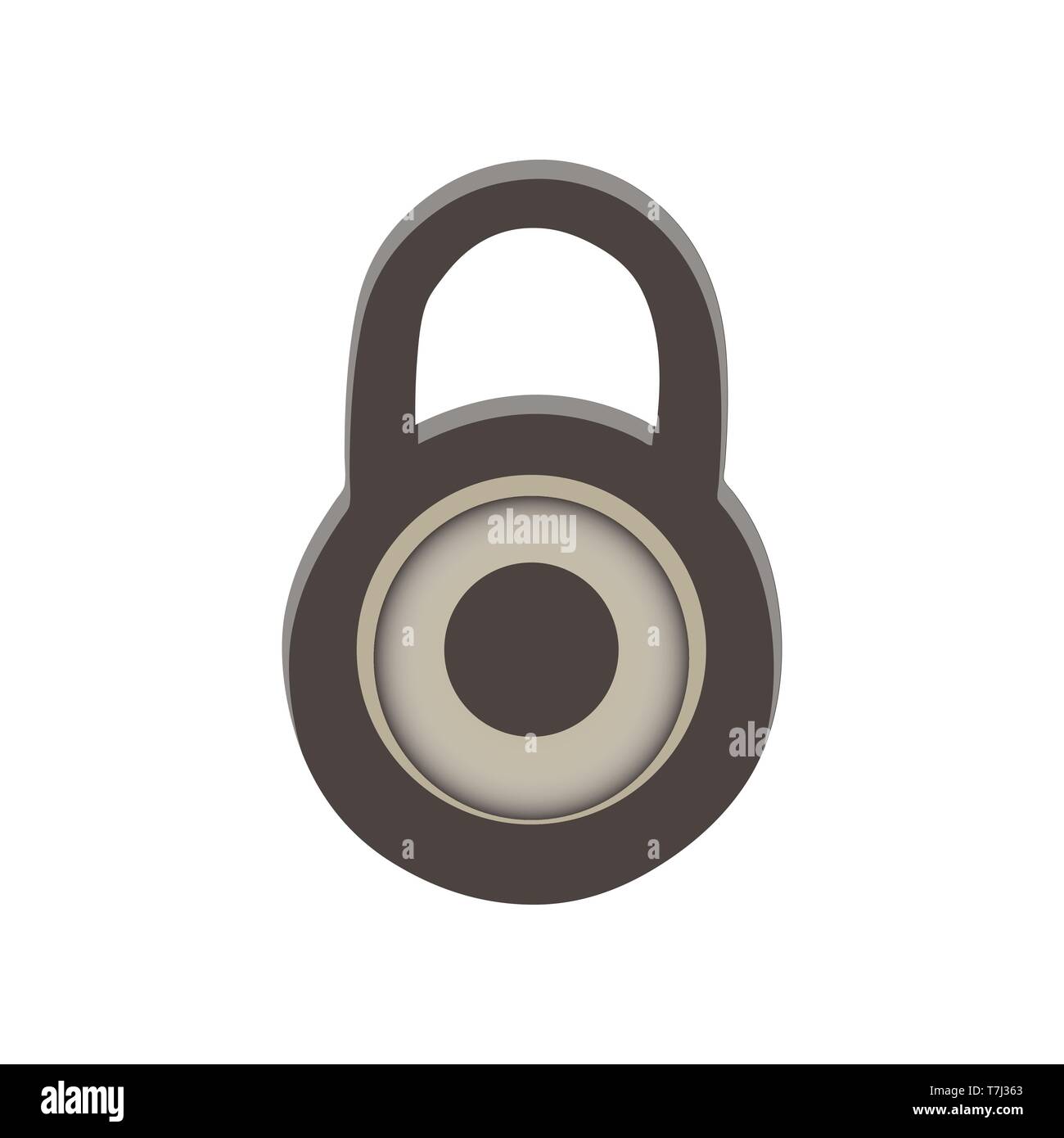 Padlock icon lock vector isolated illustration symbol sign security ...